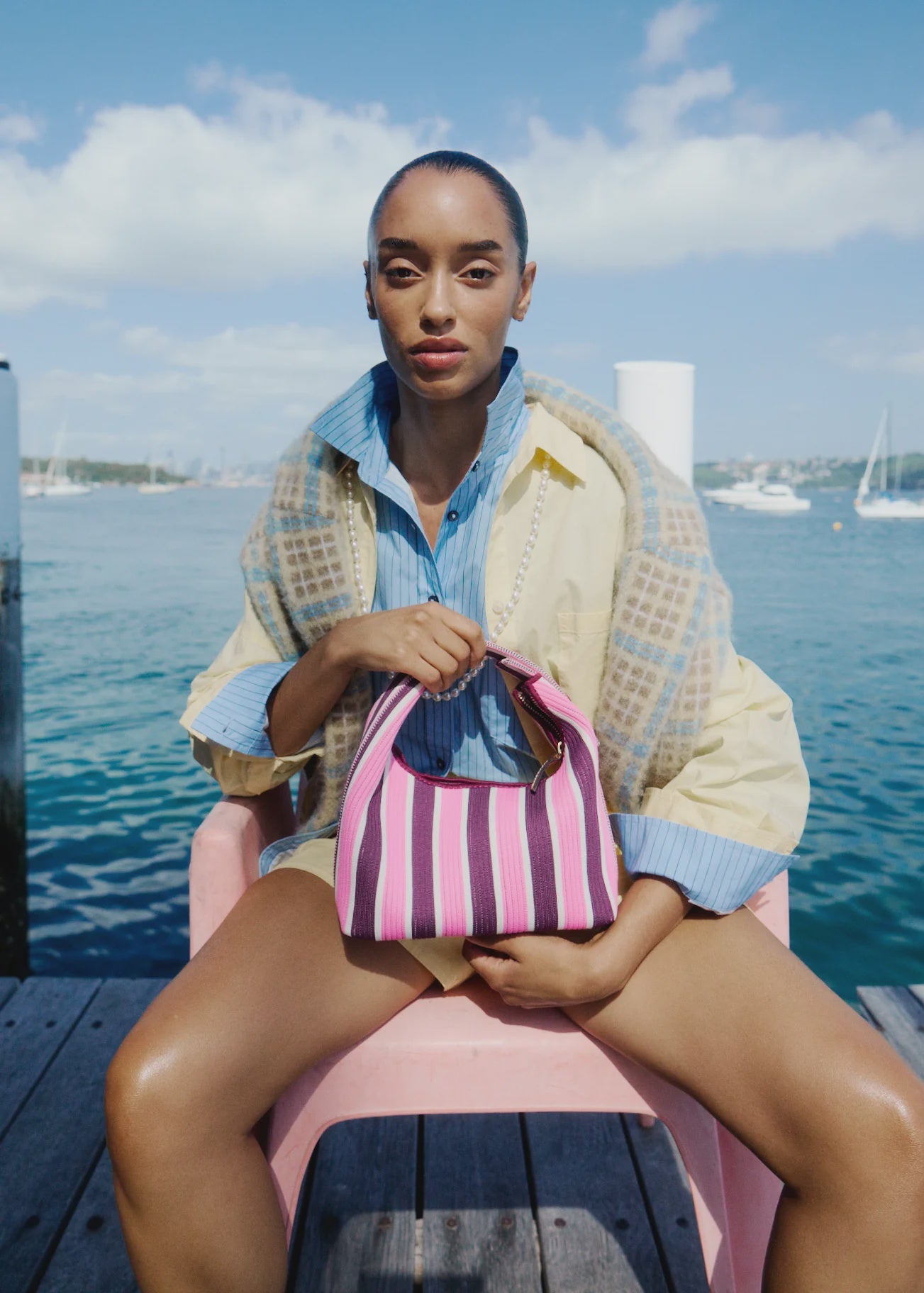 LMND Mini Soft Bag Fig/Plumeria Stripe – Wells Trading Company