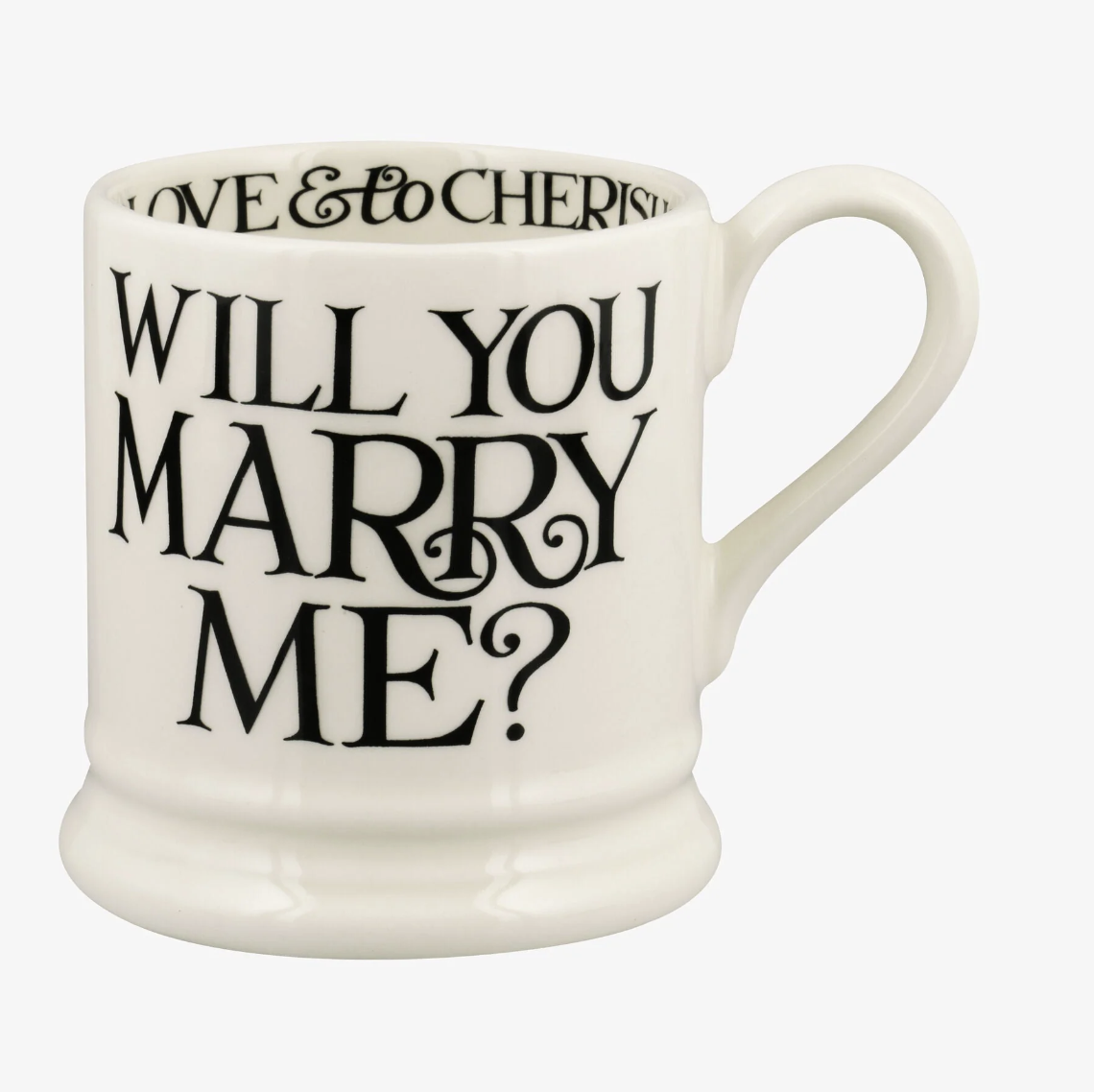 Emma Bridgewater Black Toast Marry Me 1/2 Pint Mug – Wells Trading Company